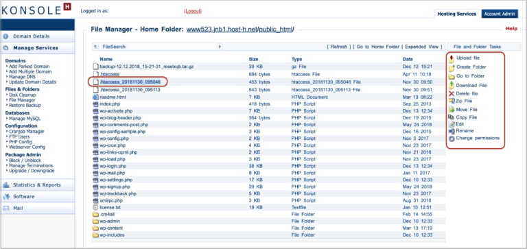How to access the File Manager via konsoleH - xneelo Help Centre