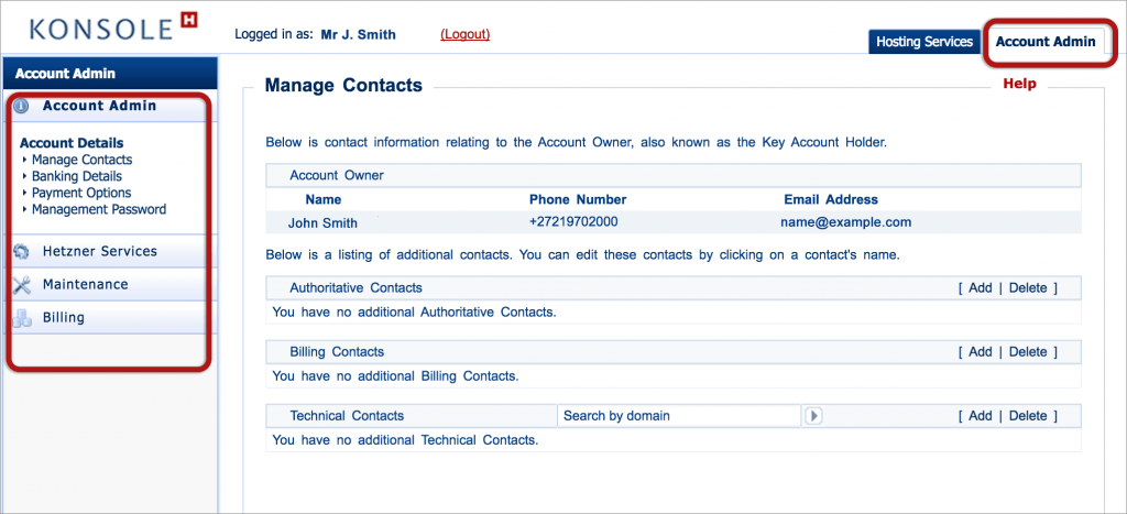 Services available via the konsoleH control panel - xneelo Help Centre