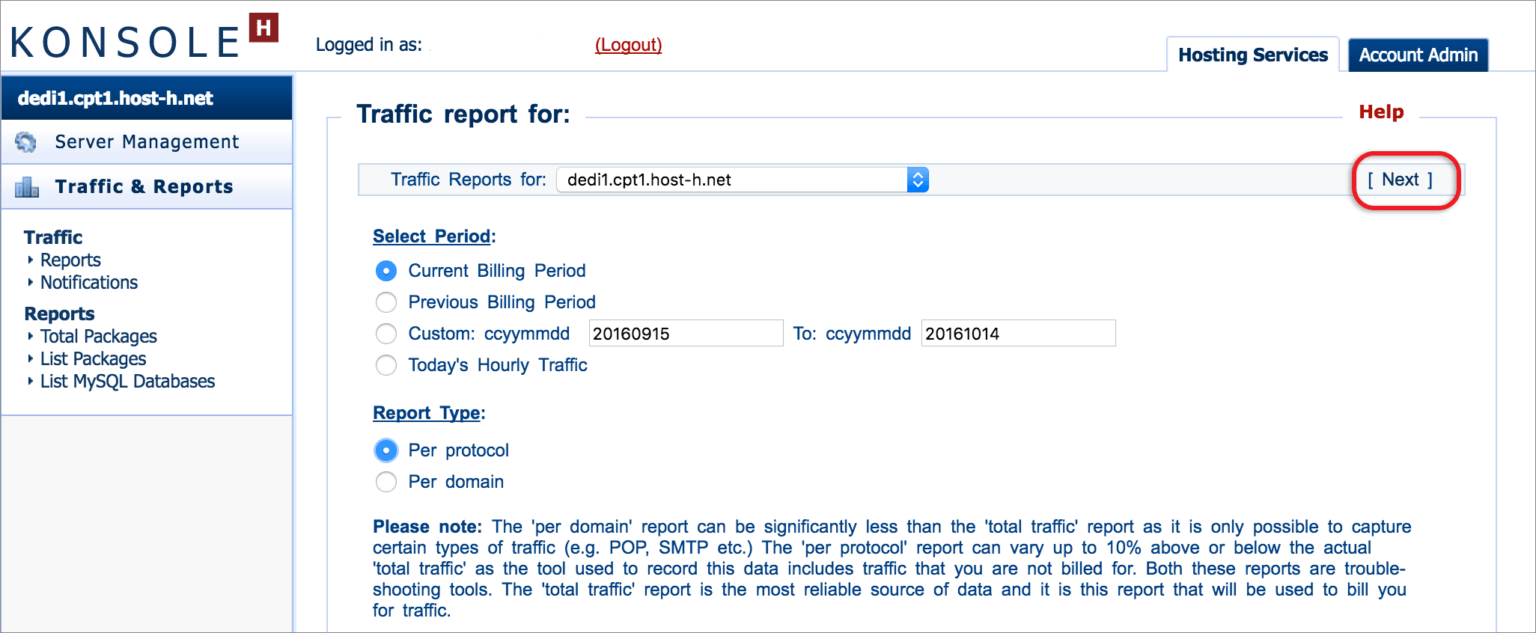 How to Monitor Traffic on Managed Servers - xneelo Help Centre