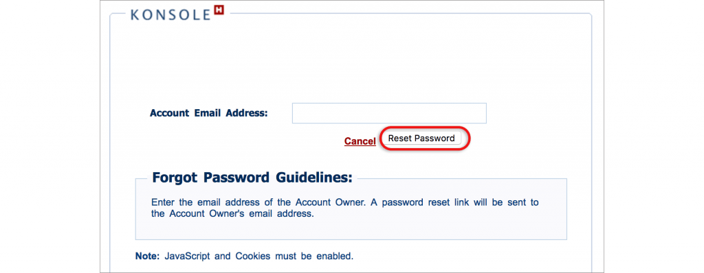 What if I lose my konsoleH Admin/Management password? - xneelo Help Centre