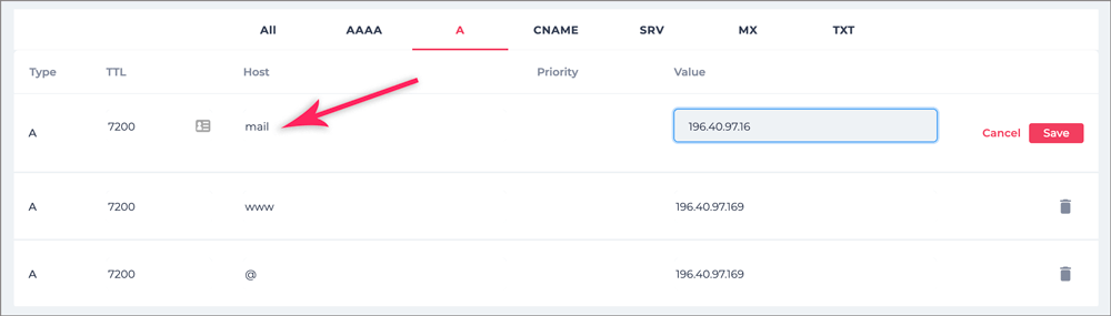 How to adjust Mail Records to transfer only the website to xneelo ...