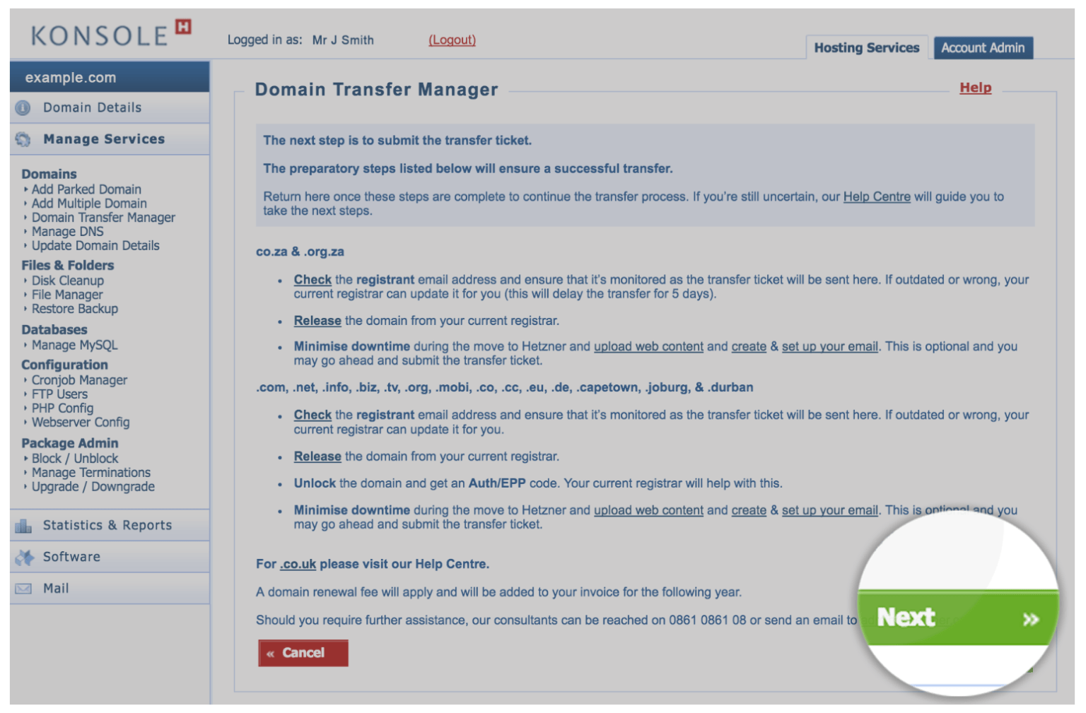Domain Transfer Manager - xneelo Help Centre