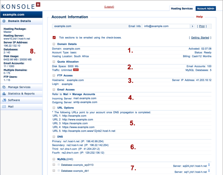 View your Hosting Account and Access Details via konsoleH - xneelo Help ...