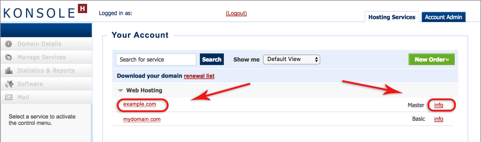 View your Hosting Account and Access Details via konsoleH - xneelo Help ...