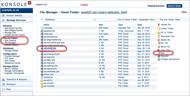 How to update database connection strings via konsoleH - xneelo Help Centre
