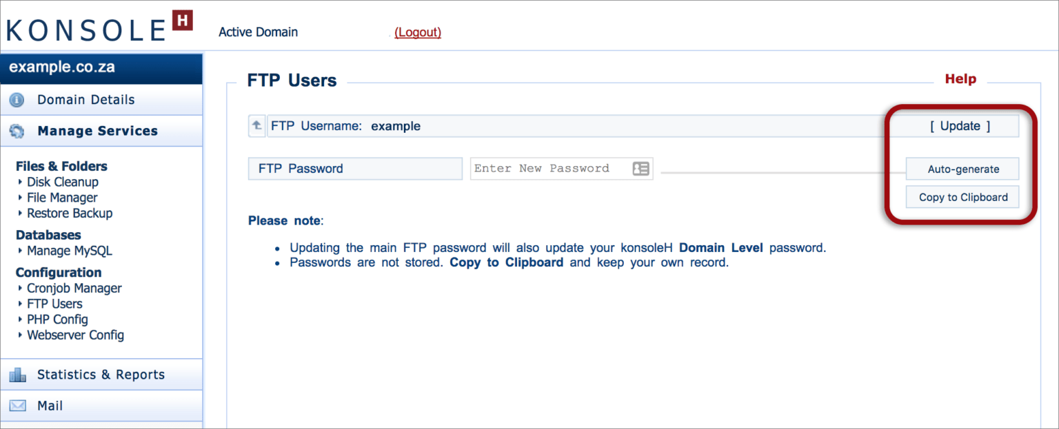 How to set your FTP password - xneelo Help Centre