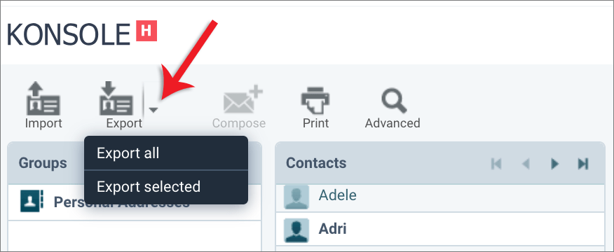 How to import or export Webmail contacts - xneelo Help Centre