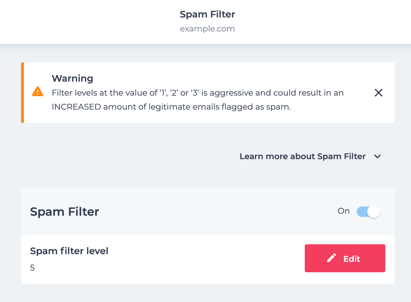 How to enable or disable the spam filter - xneelo Help Centre