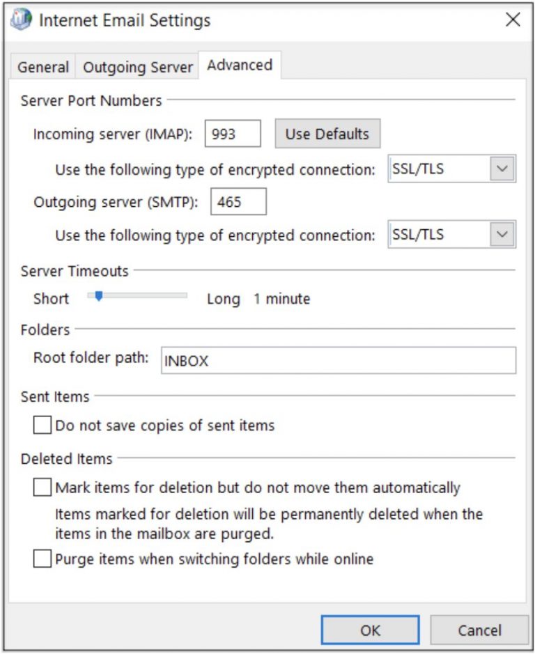 Universal Outlook Setup for Windows - xneelo Help Centre